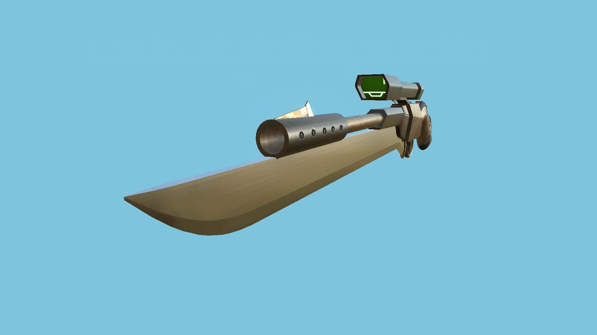 Sniper Gunblade 01 - Bronze Black 3D Model by gsommer