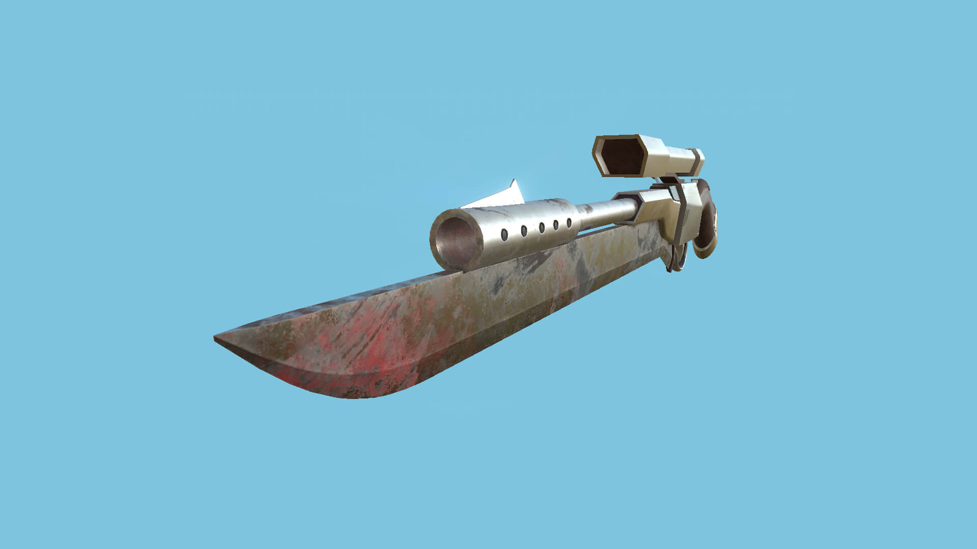 Sniper Gunblade 02 - Dirt Blood 3D Model by gsommer