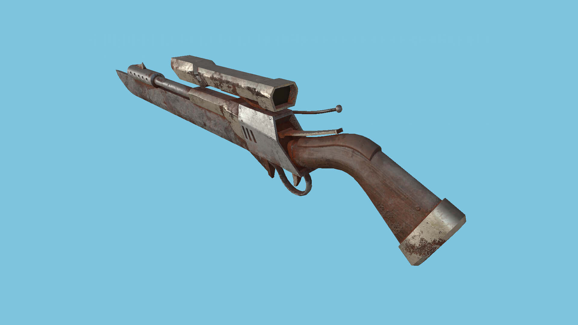 Sniper Gunblade 03 - Destroyed Rust 3D Model by gsommer