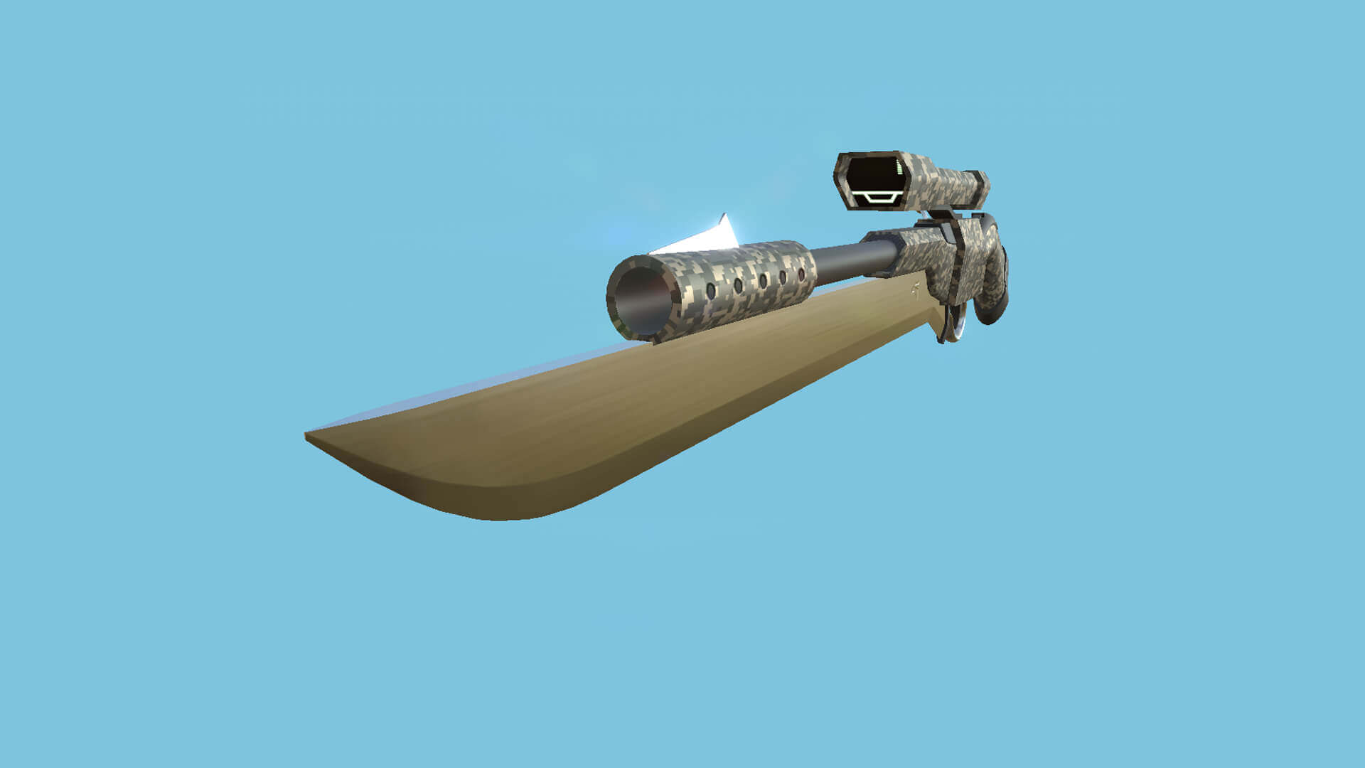 Sniper Gunblade 04 - Camouflage Digital 3D Model by gsommer