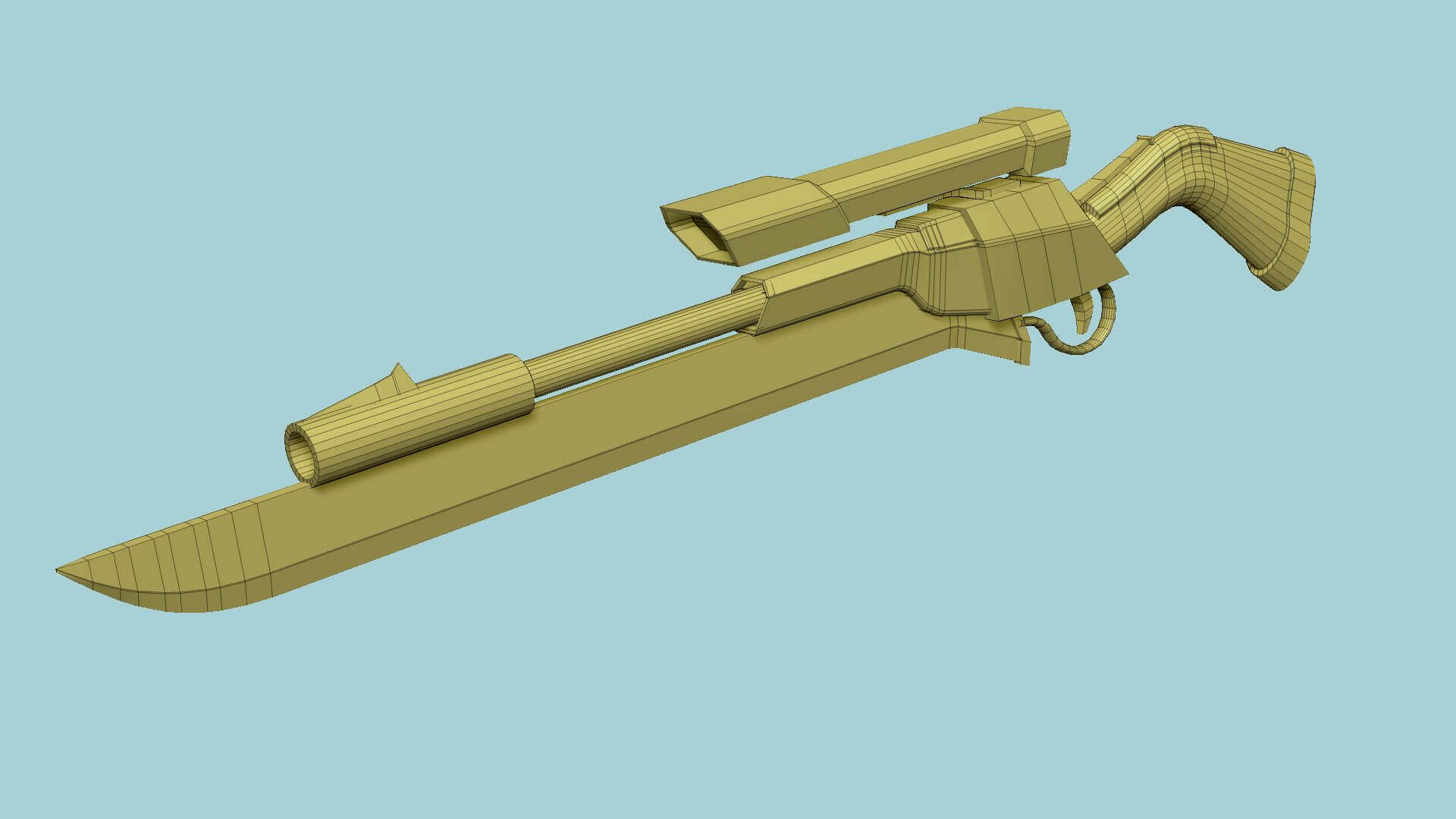 Sniper Gunblade 04 - Camouflage Digital 3D Model by gsommer