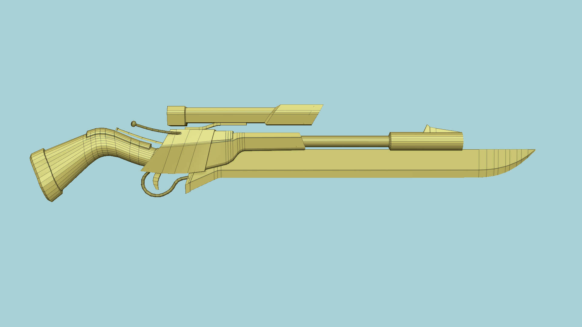 Sniper Gunblade 04 - Camouflage Digital 3D Model by gsommer