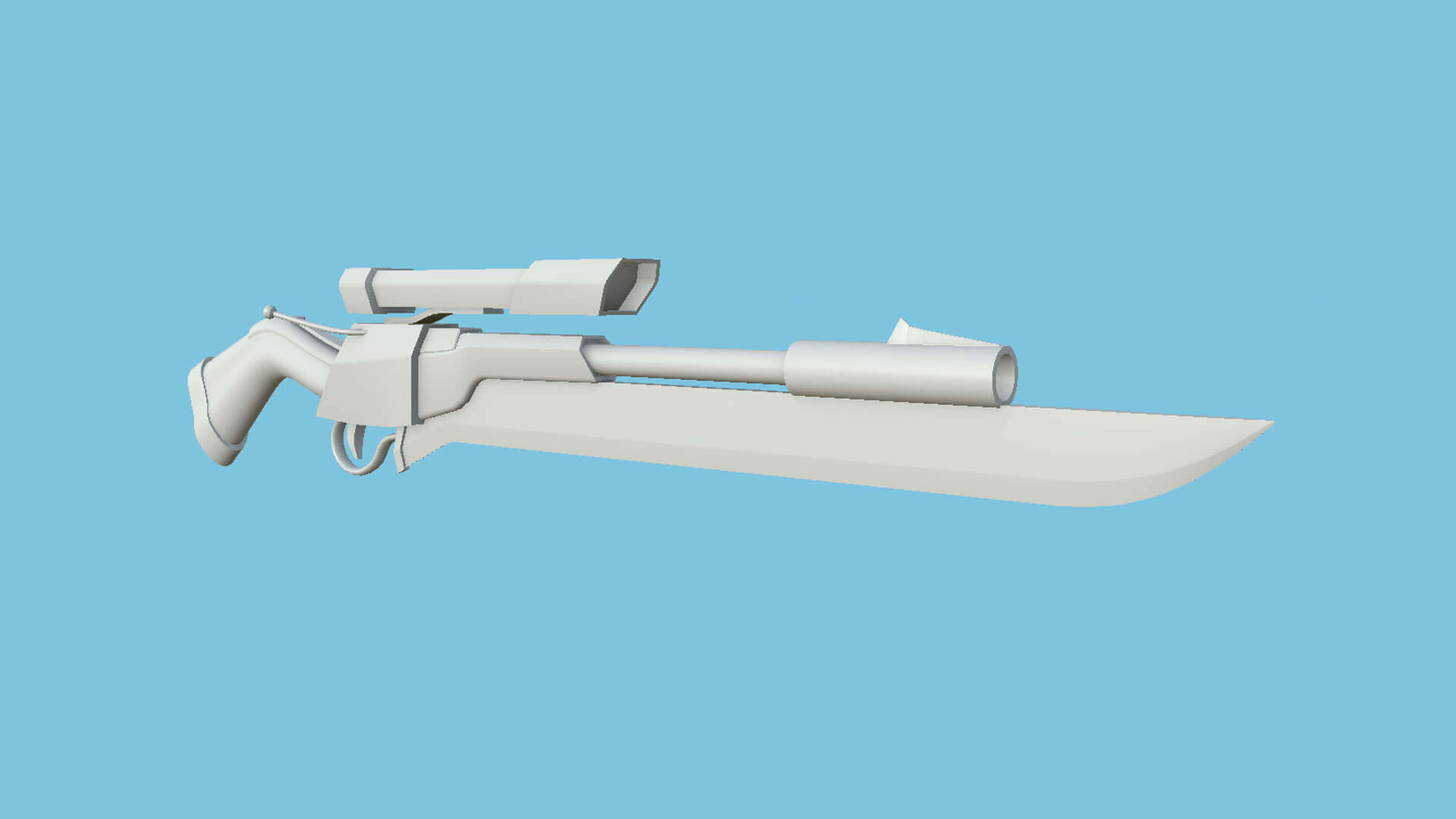 Sniper Gunblade 04 - Camouflage Digital 3D Model by gsommer