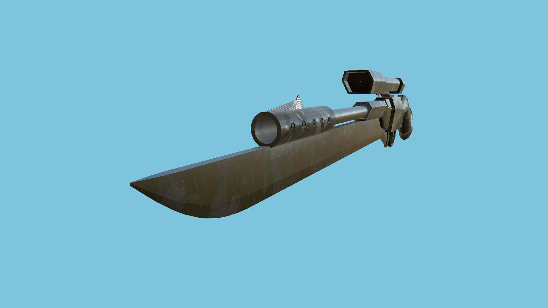 Sniper Gunblade 07 - Black Camouflage 3D Model by gsommer