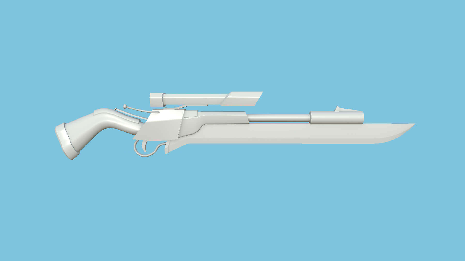 Sniper Gunblade 07 - Black Camouflage 3D Model by gsommer