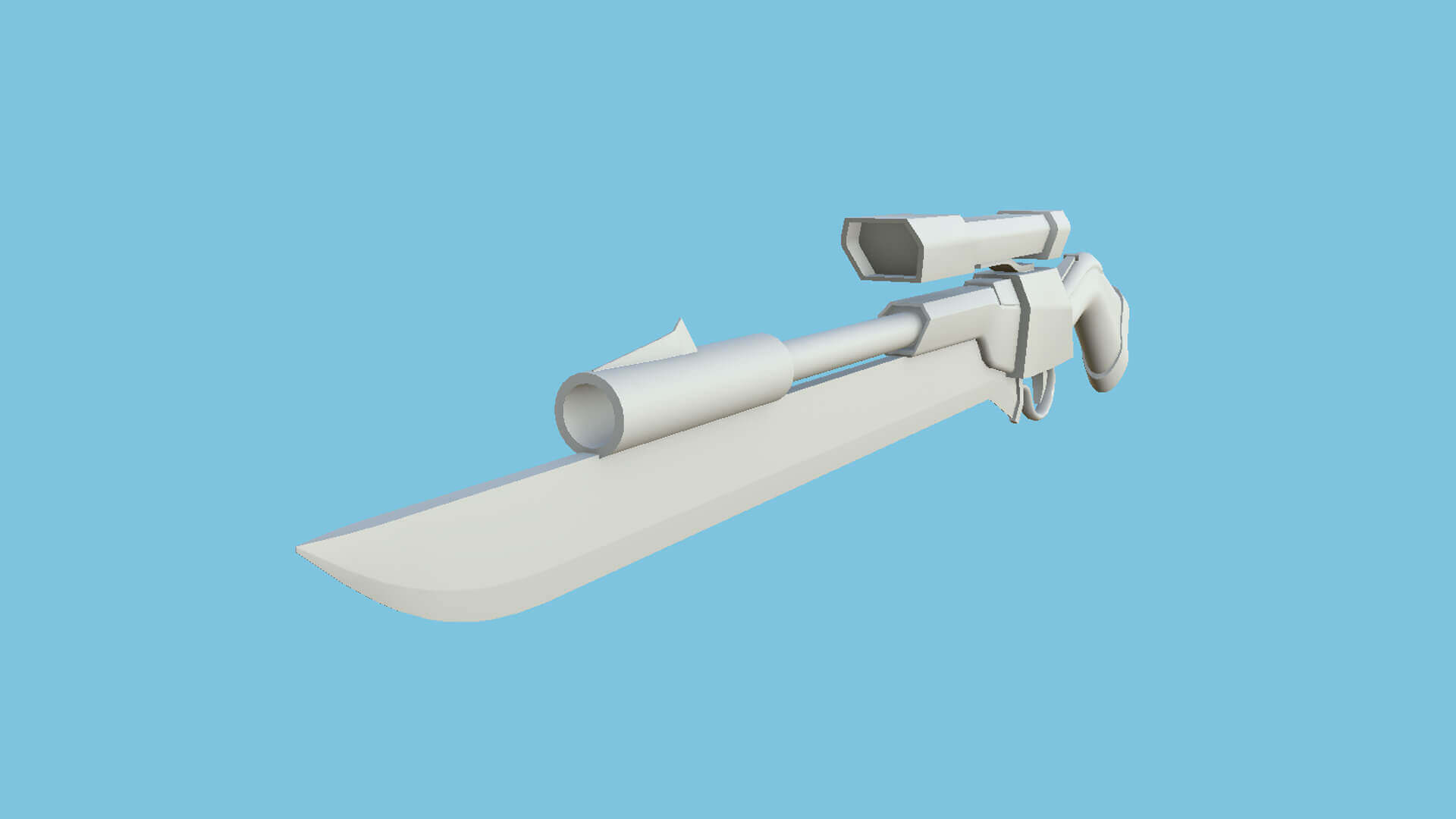 Sniper Gunblade 07 - Black Camouflage 3D Model by gsommer