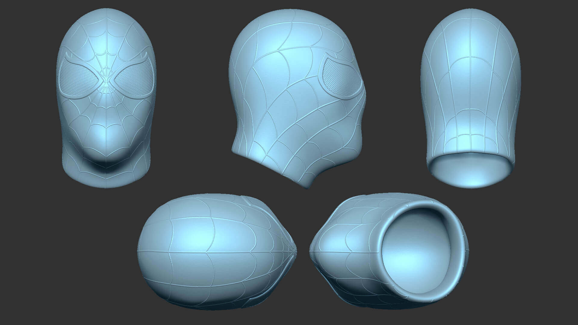 Spiderman Mask - 3D Model by gsommer