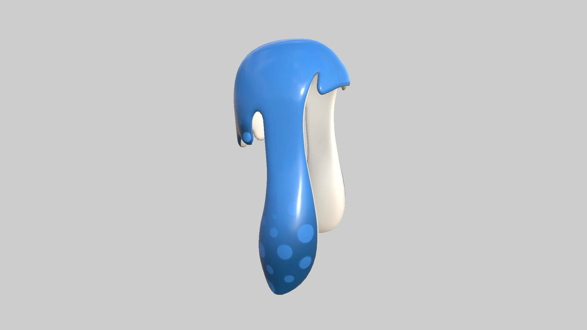 Splatoon Hair 01 - Blue 3D Model by gsommer
