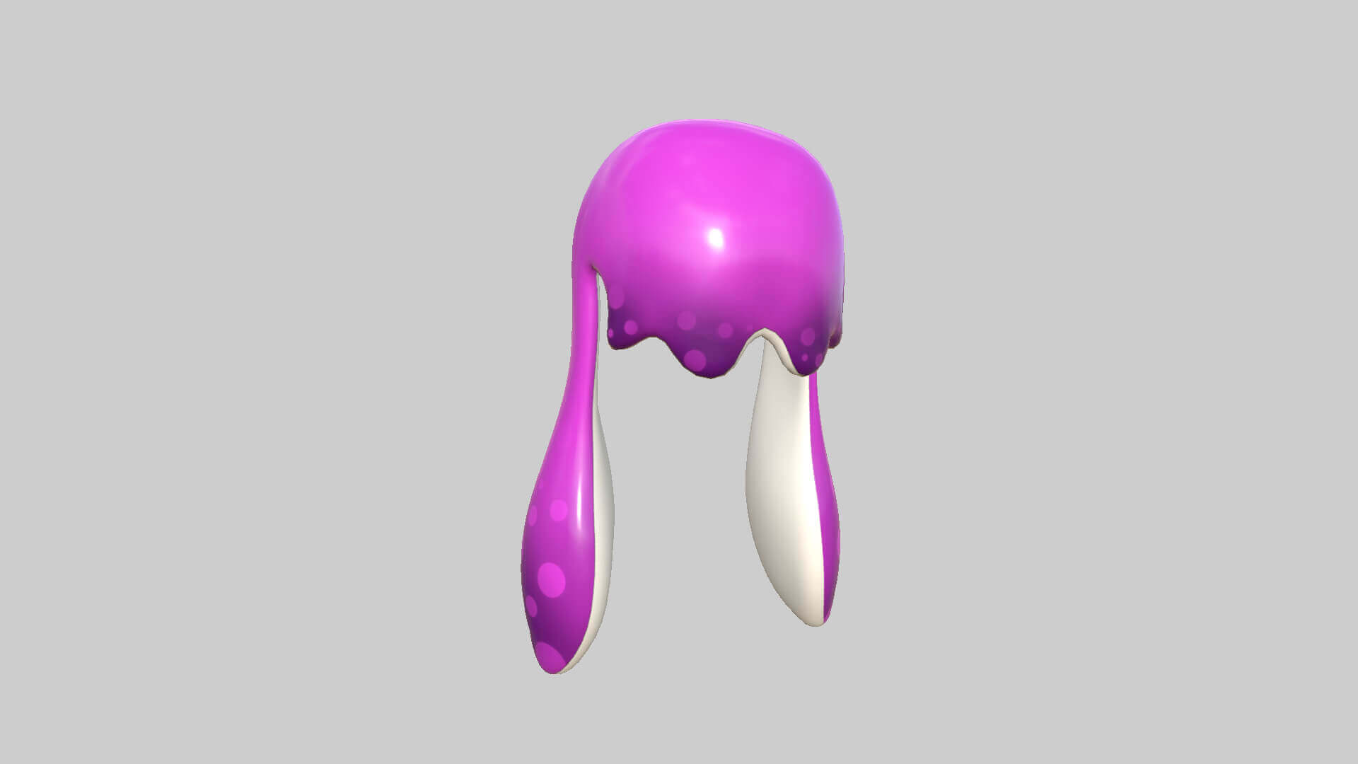 Splatoon Hair 02 - Pink 3D Model by gsommer