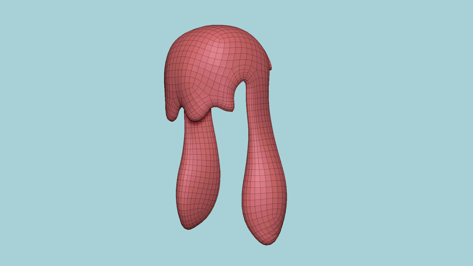 Splatoon Hair 02 - Pink 3D Model by gsommer