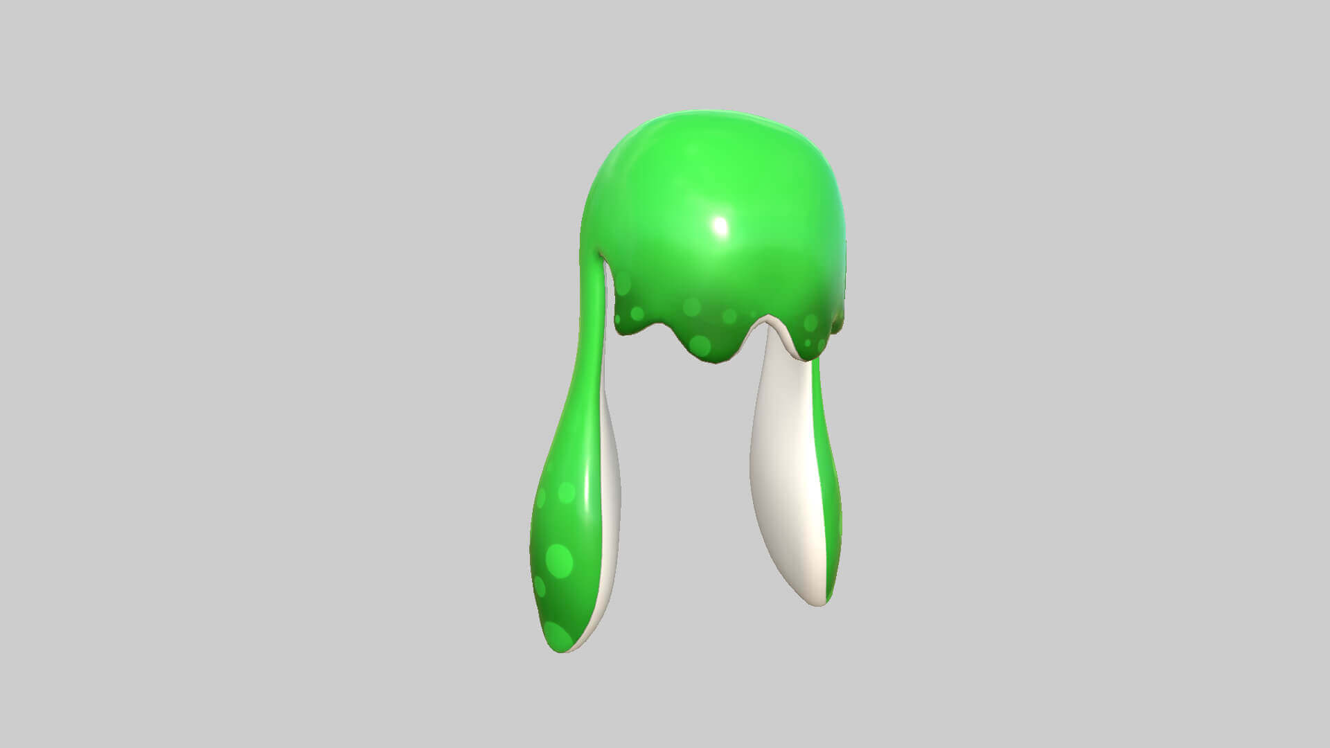 Splatoon Hair 03 - Green 3D Model by gsommer