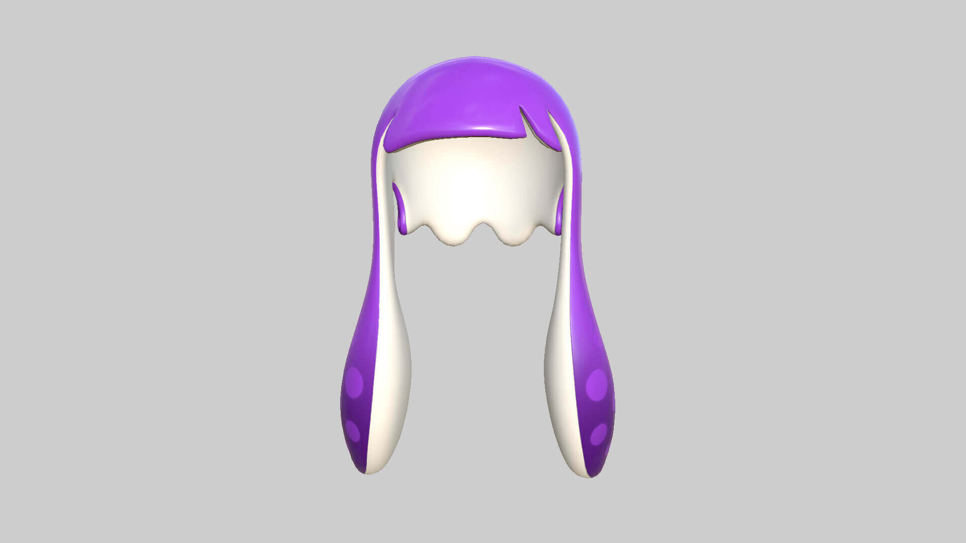 Splatoon Hair 04 - Purple 3D Model by gsommer