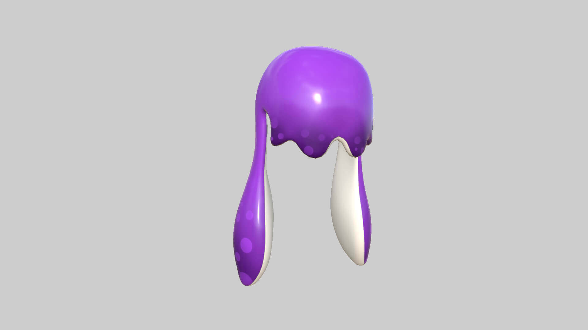 Splatoon Hair 04 - Purple 3D Model by gsommer