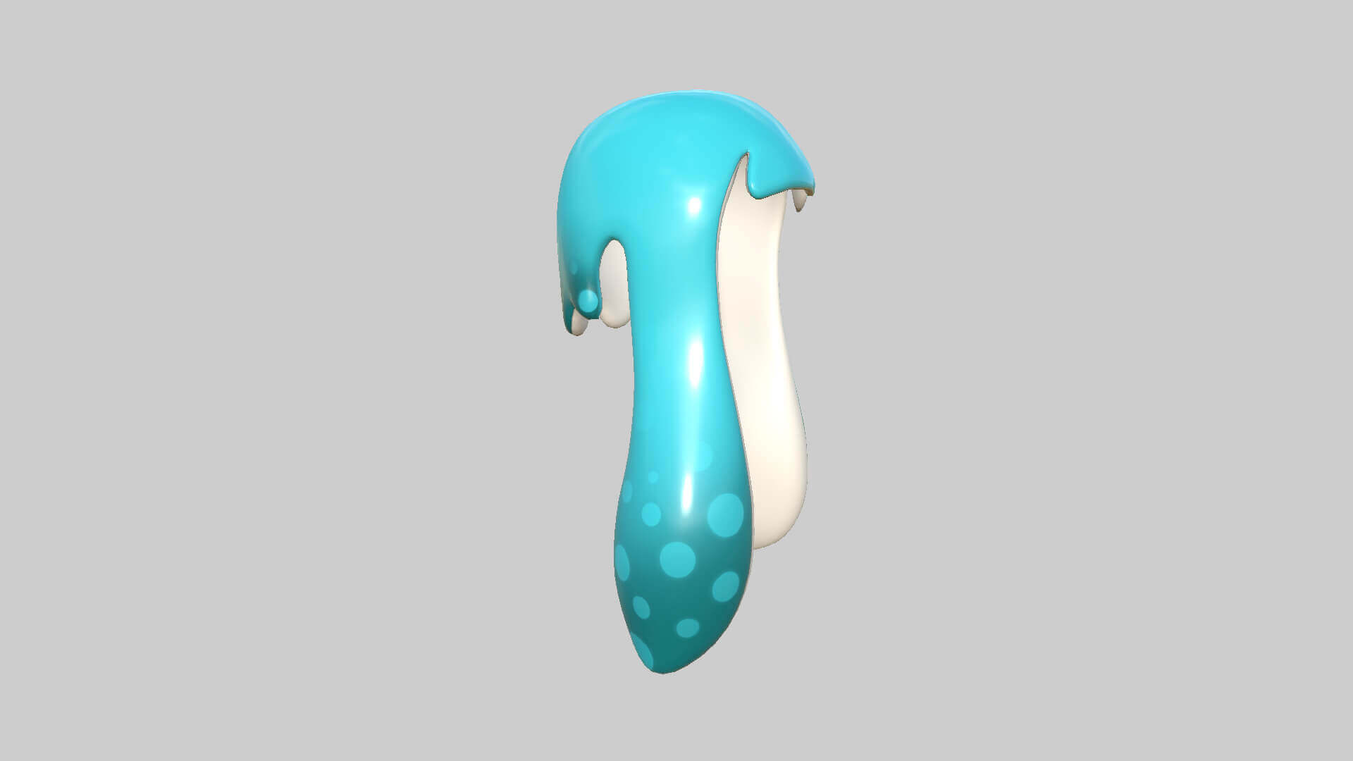 Splatoon Hair 05 - Light Blue 3D Model by gsommer