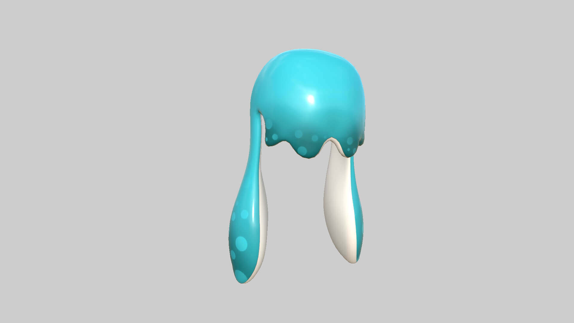 Splatoon Hair 05 - Light Blue 3D Model by gsommer