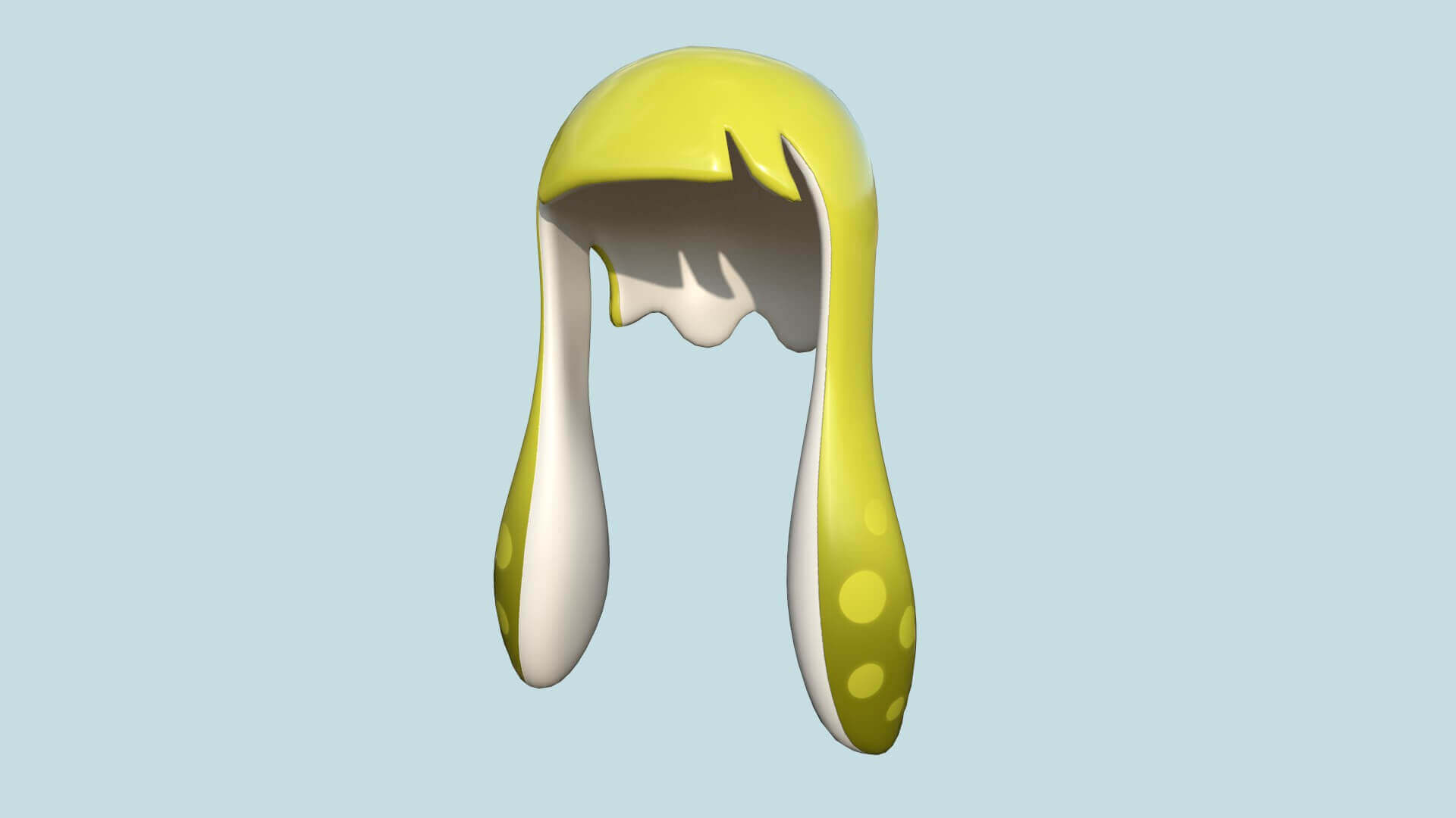 Splatoon Hair 06 - Yellow 3D Model by gsommer