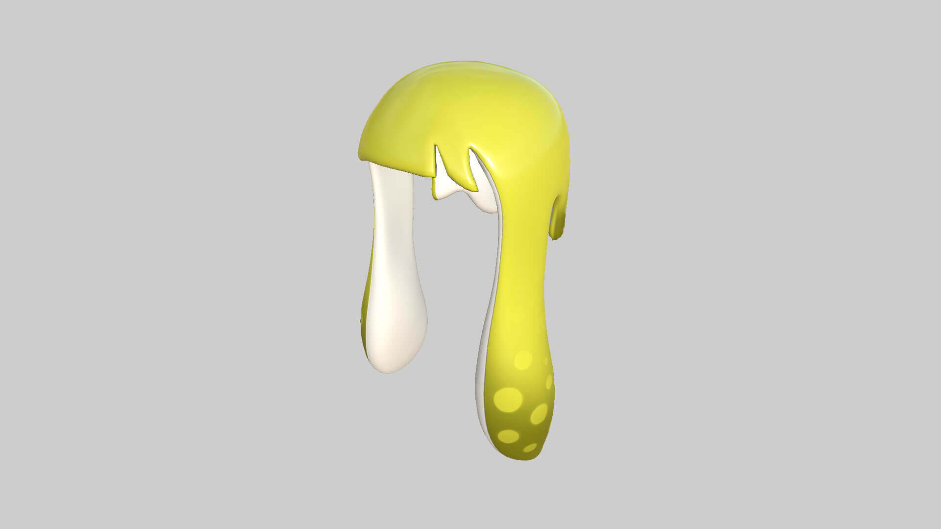Splatoon Hair 06 - Yellow 3D Model by gsommer