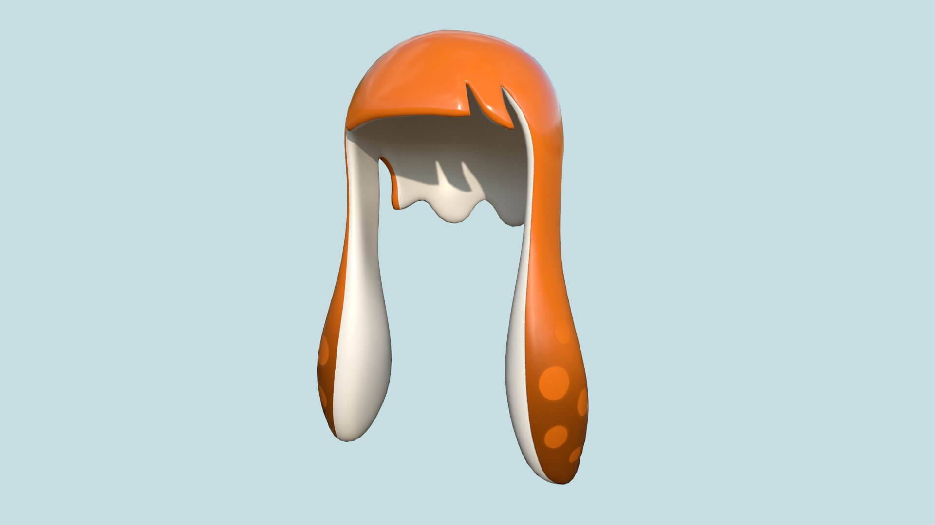 Splatoon Hair 07 - Orange 3D Model by gsommer