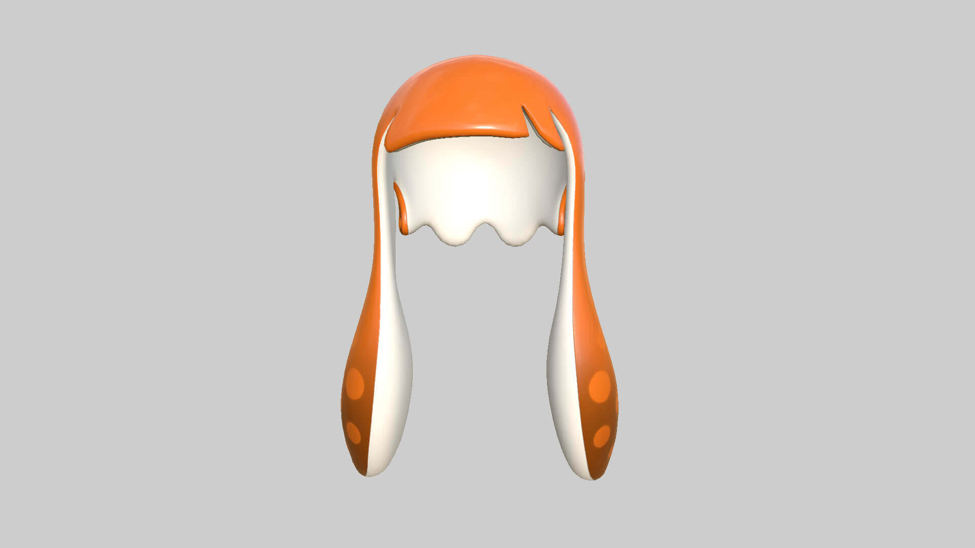 Splatoon Hair 07 - Orange 3D Model by gsommer