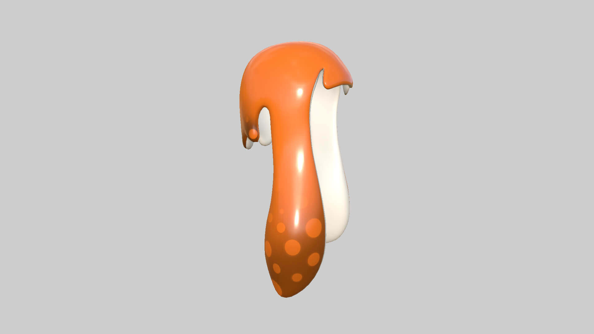Splatoon Hair 07 - Orange 3D Model by gsommer