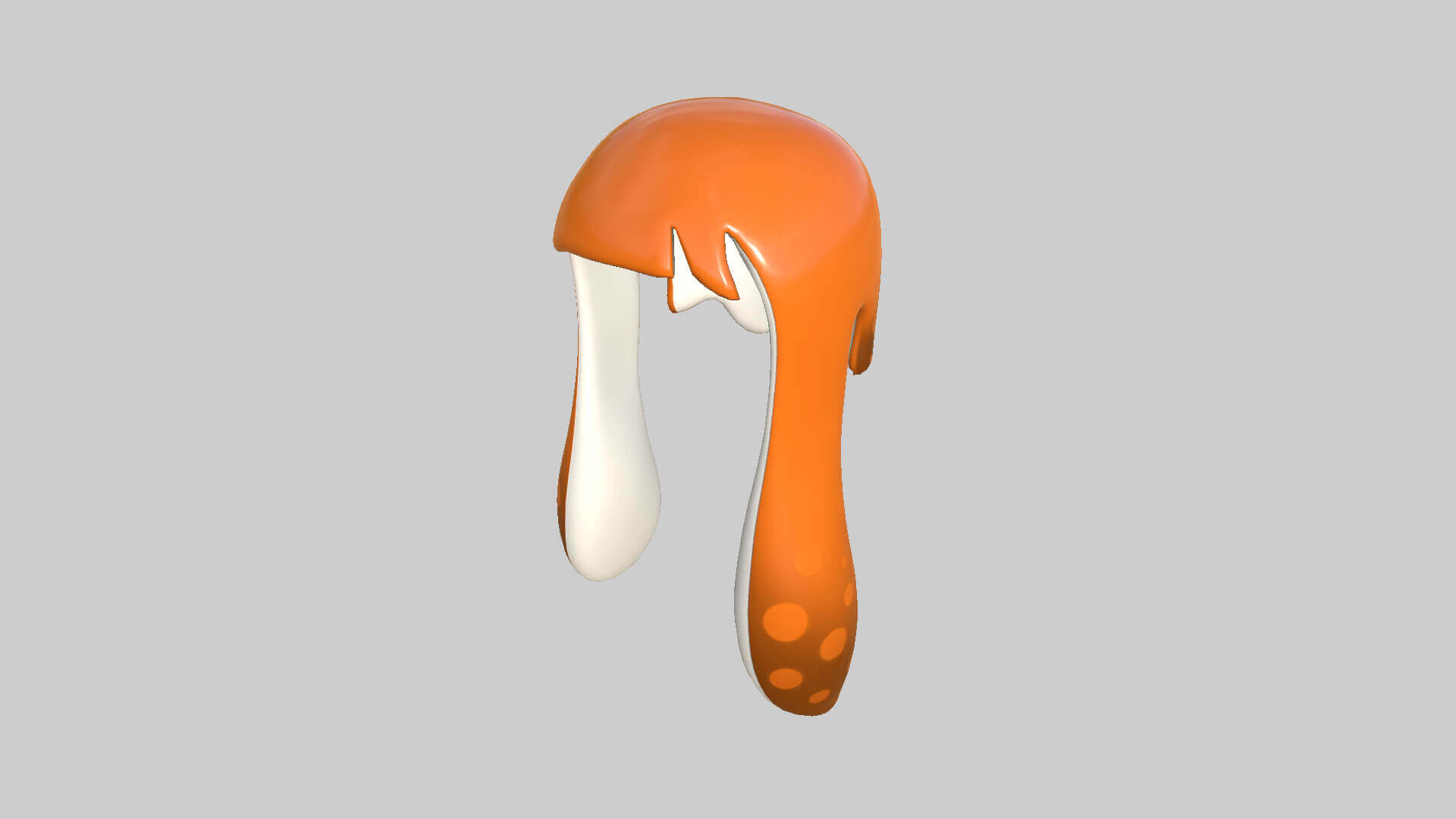 Splatoon Hair 07 - Orange 3D Model by gsommer
