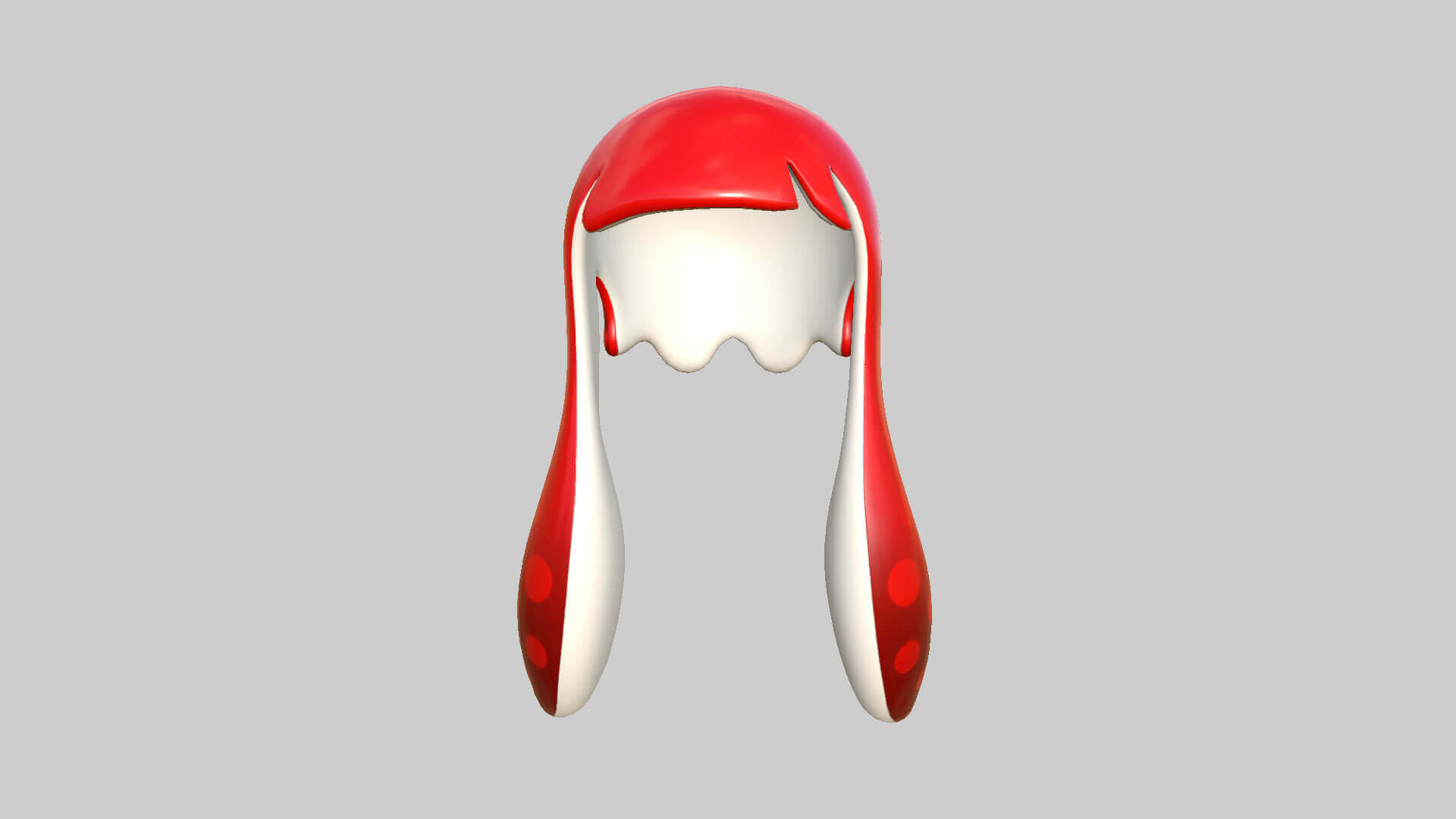 Splatoon Hair 09 - Red 3D Model by gsommer