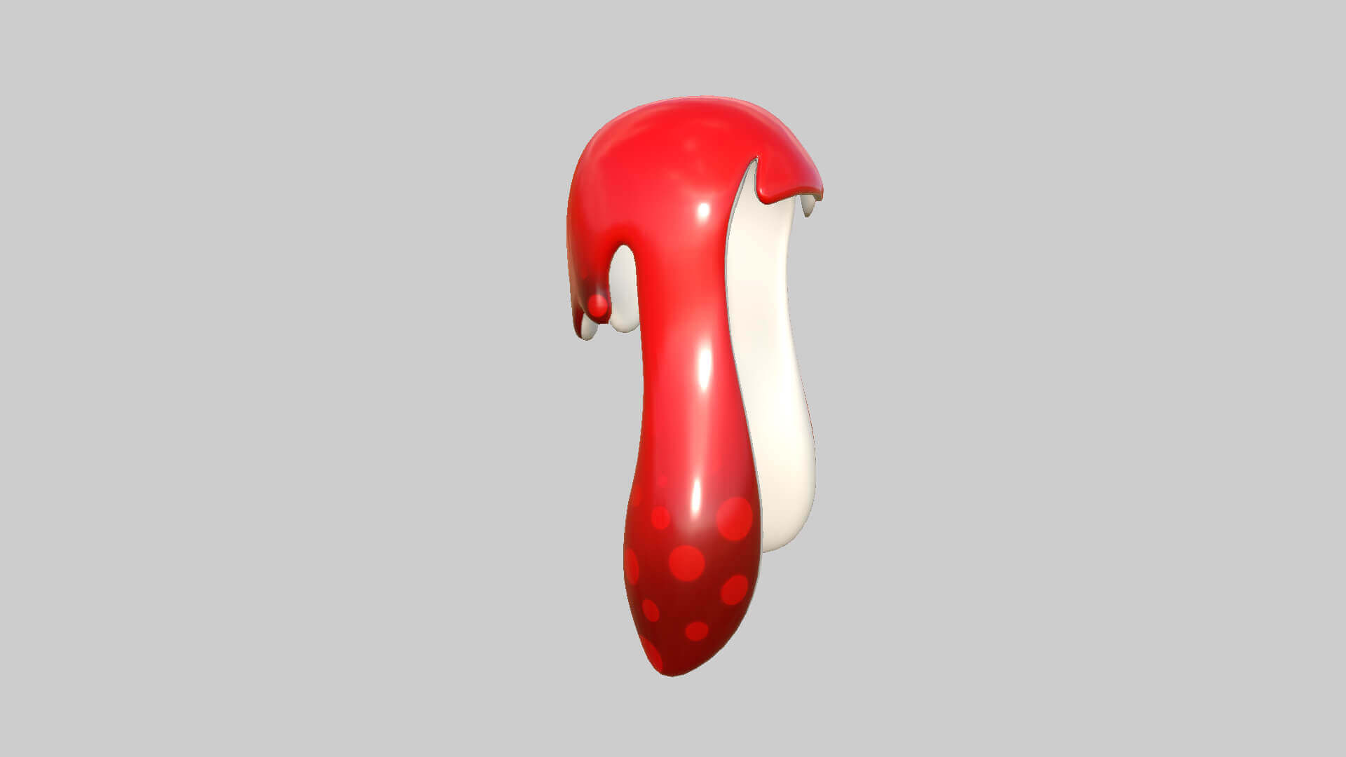 Splatoon Hair 09 - Red 3D Model by gsommer