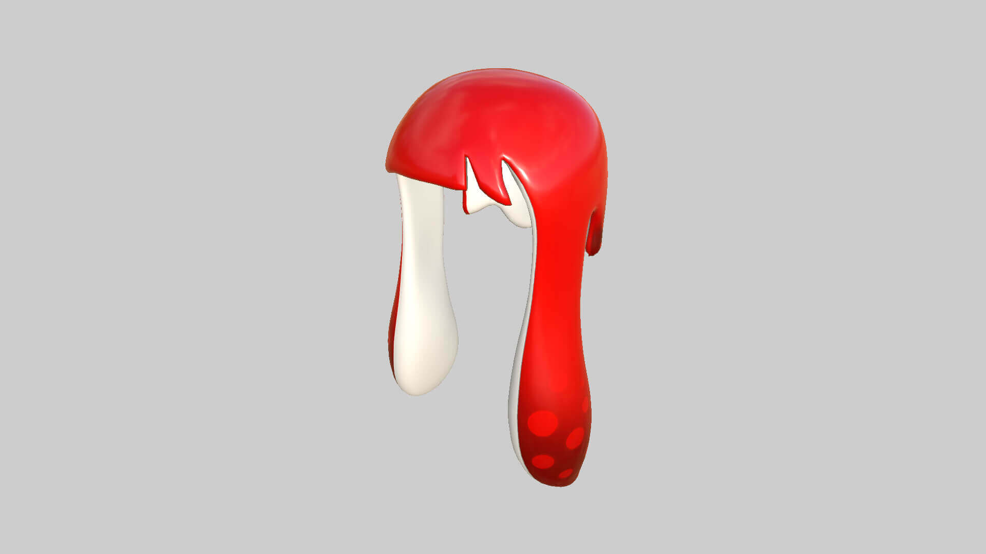 Splatoon Hair 09 - Red 3D Model by gsommer