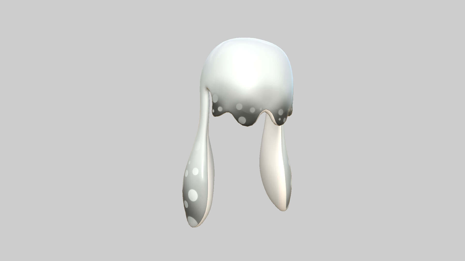 Splatoon Hair 10 - White 3D Model by gsommer