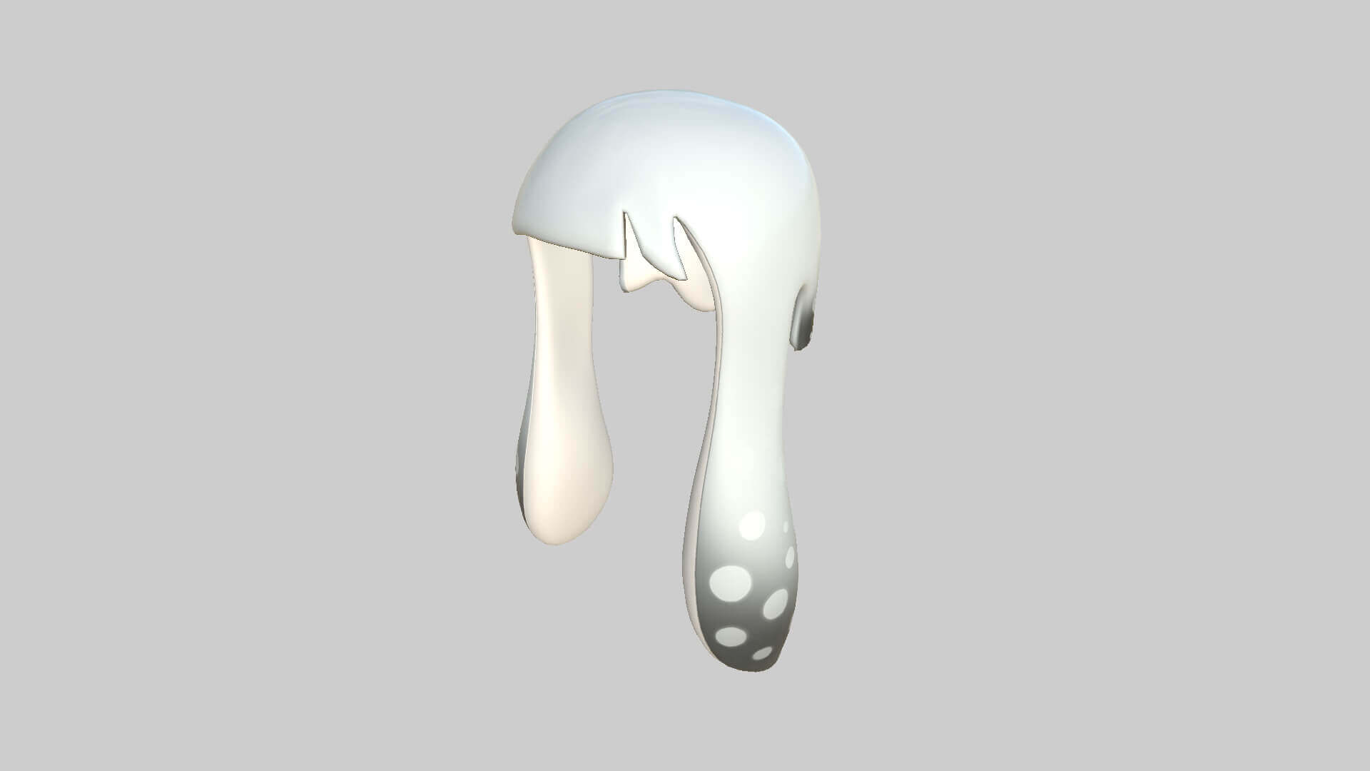 Splatoon Hair 10 - White 3D Model by gsommer