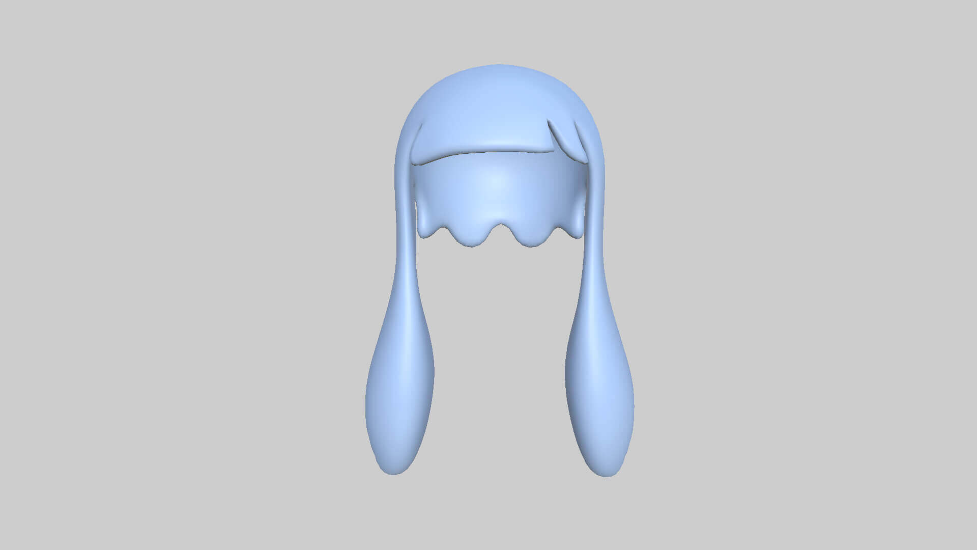 Splatoon Hair 10 - White 3D Model by gsommer