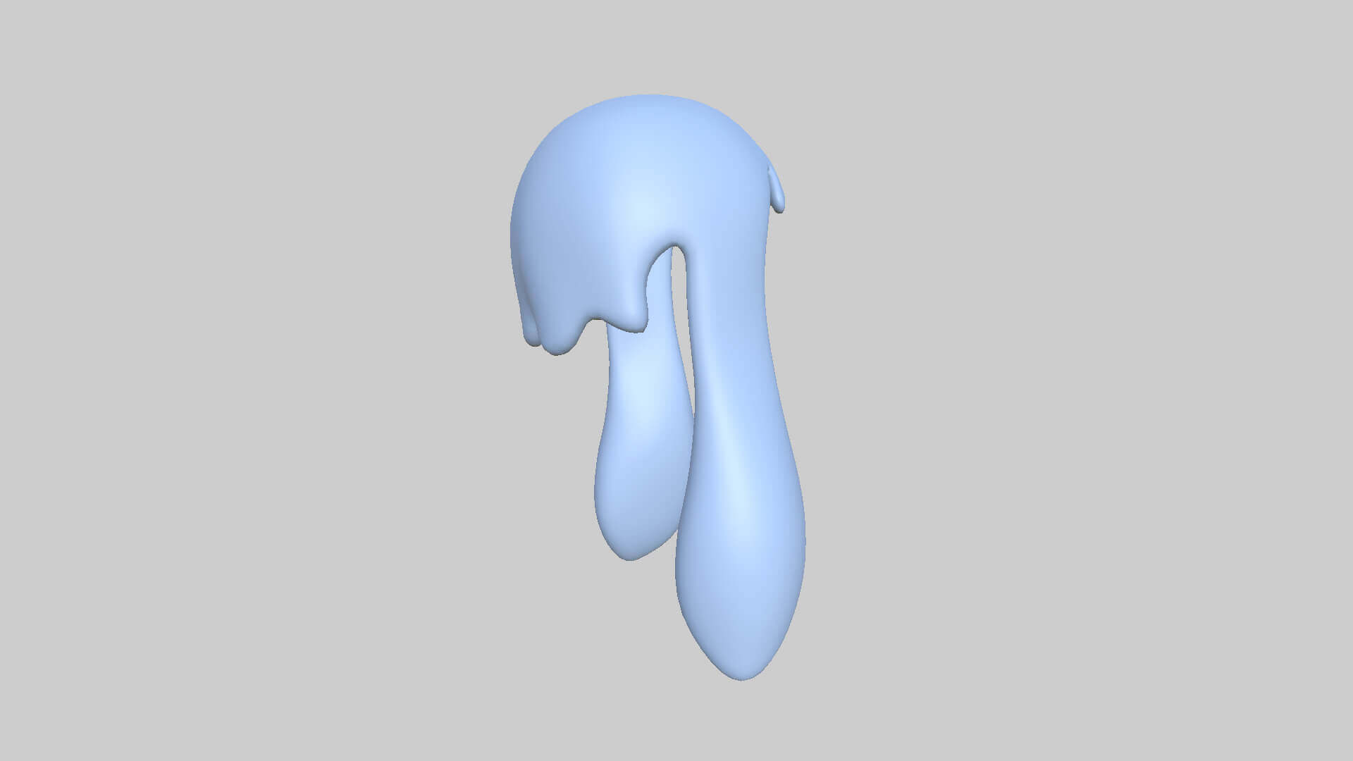 Splatoon Hair 10 - White 3D Model by gsommer