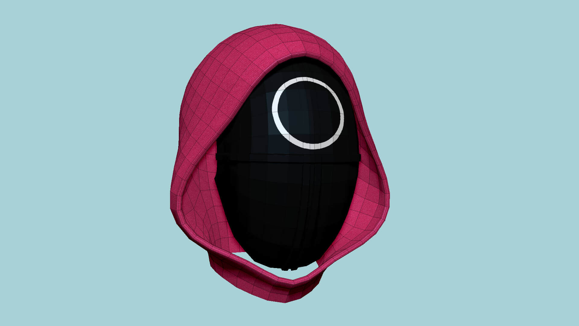 Squid Game Mask 01 - Circle 3D Model by gsommer