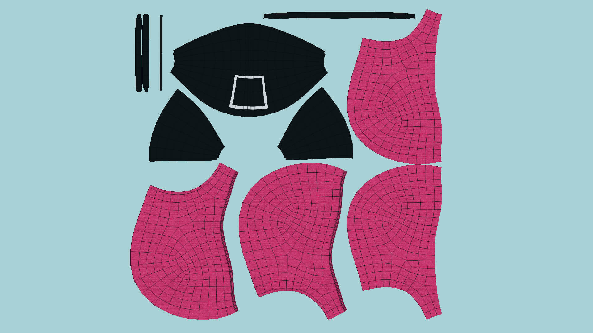Squid Game Mask 03 - Square 3D Model by gsommer