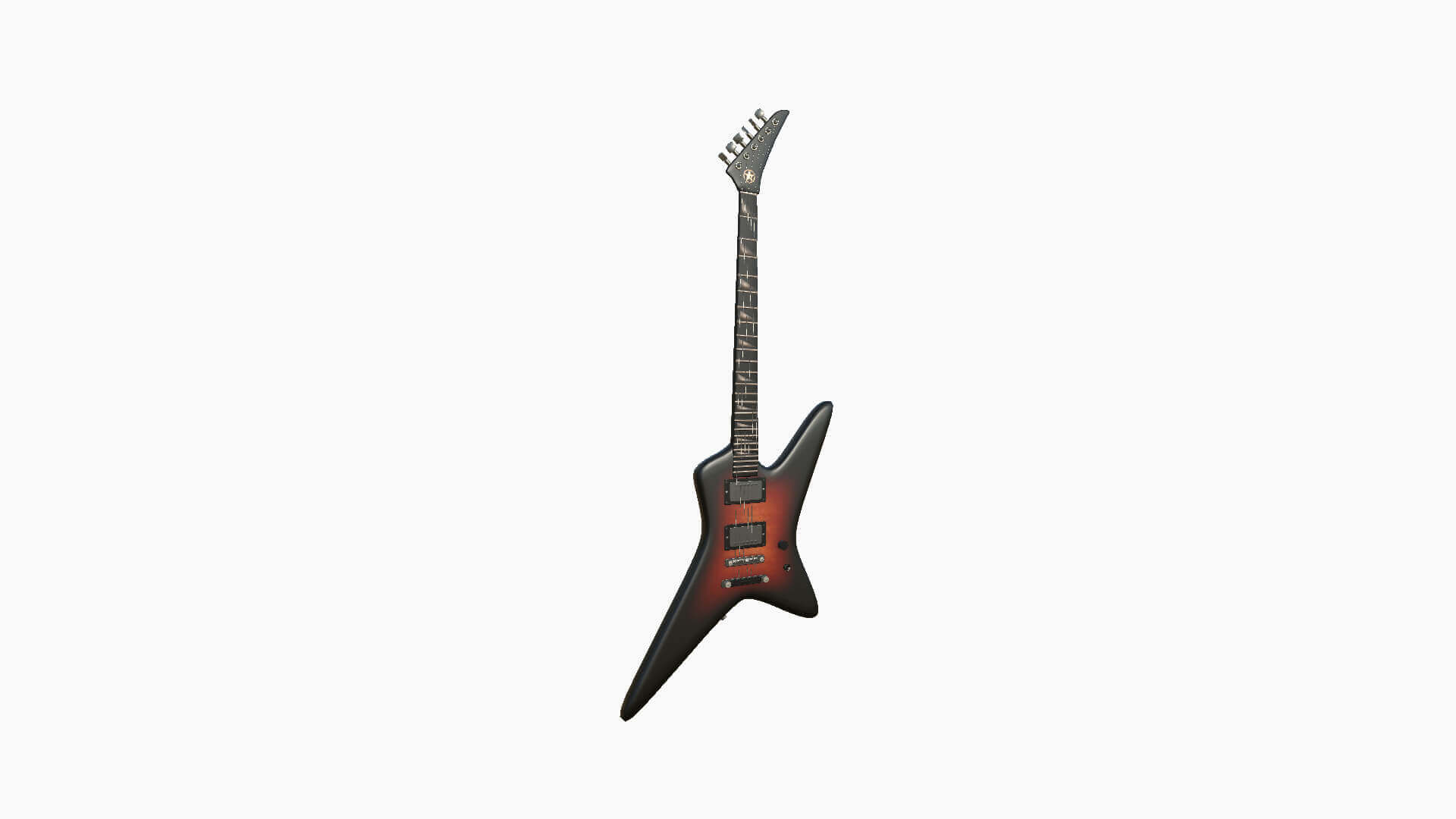 Star Electric Guitar 07 - Dark Wood 3D Model by gsommer