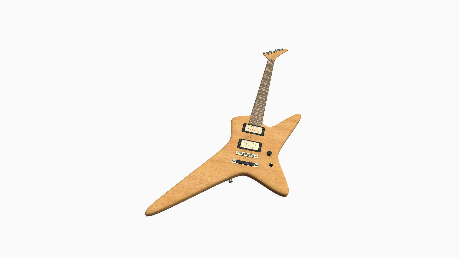 Star Electric Guitar 09 - Light Wood 3D Model by gsommer