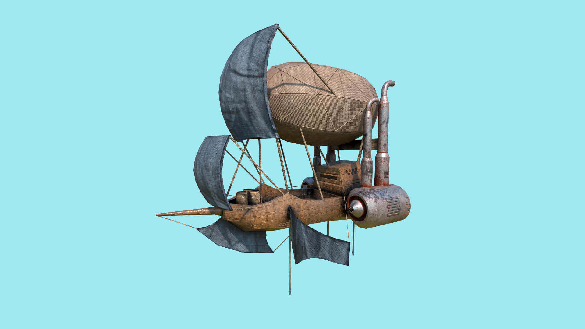 Steampunk Zeppelin Model