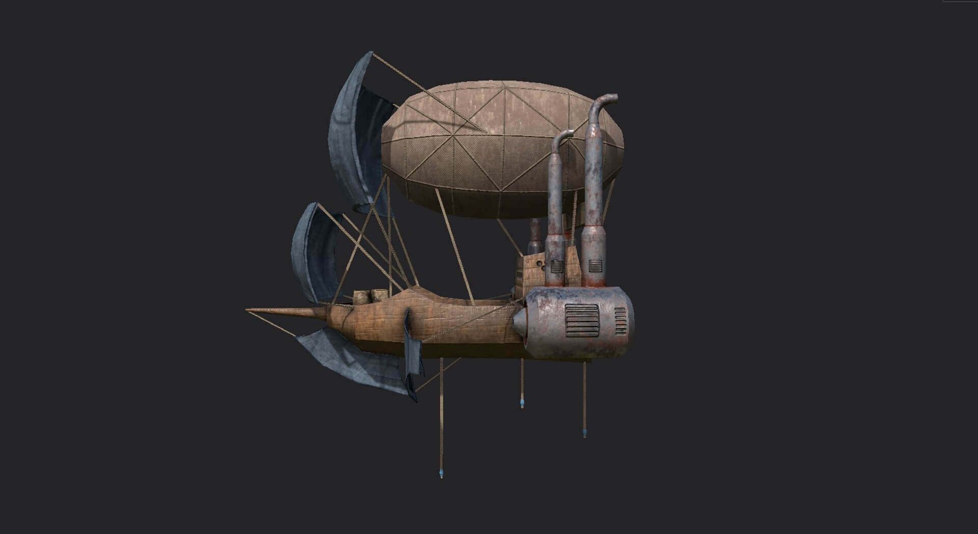 Steampunk Airship 02 - 3D Model by gsommer