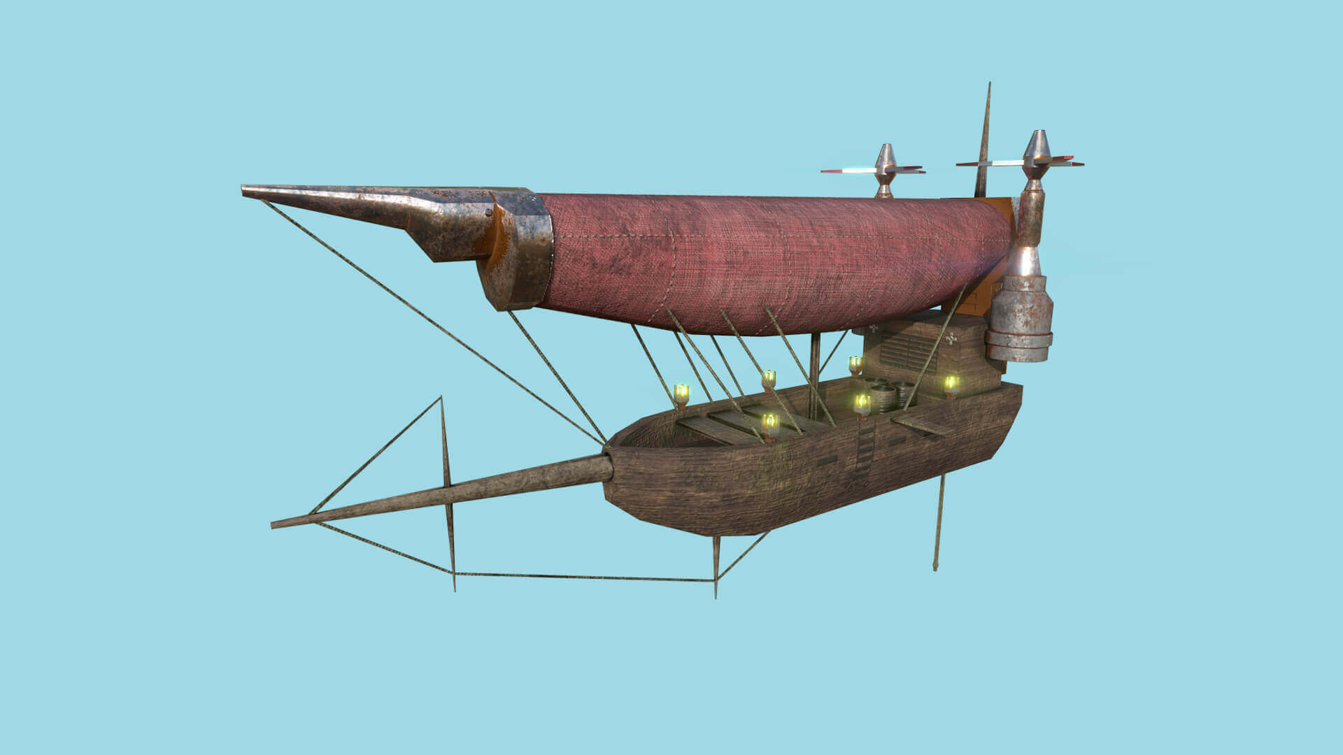 Steampunk Spaceship Model