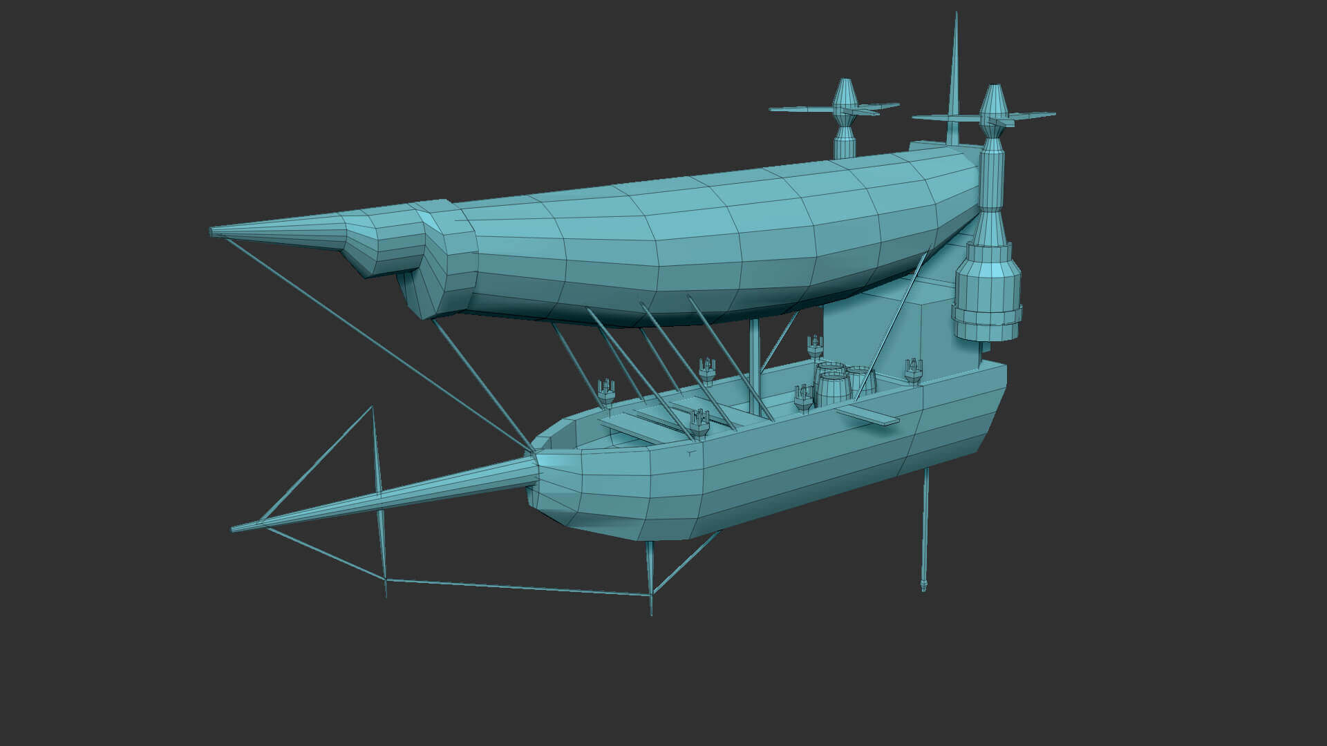 Steampunk Airship 03 - 3D Model by gsommer