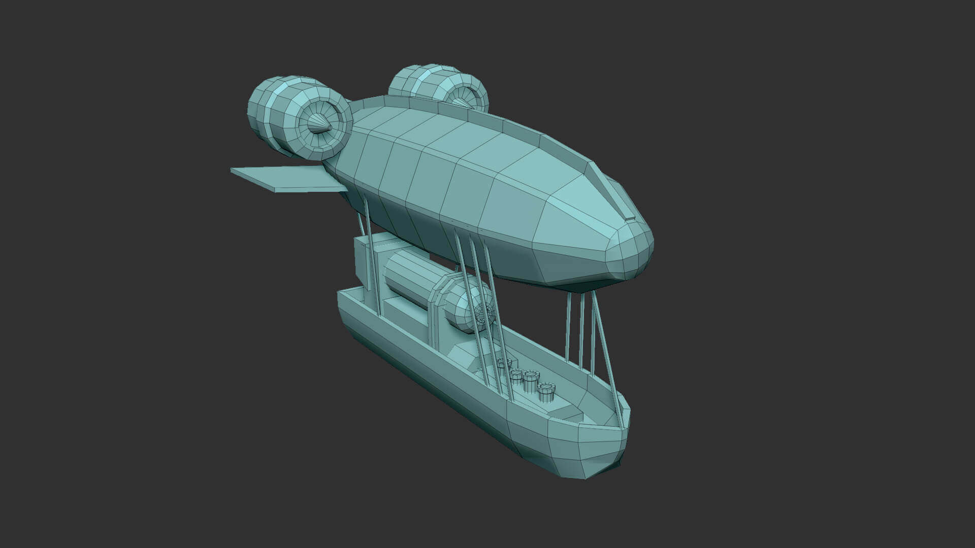 Steampunk Airship 04 - 3D Model by gsommer
