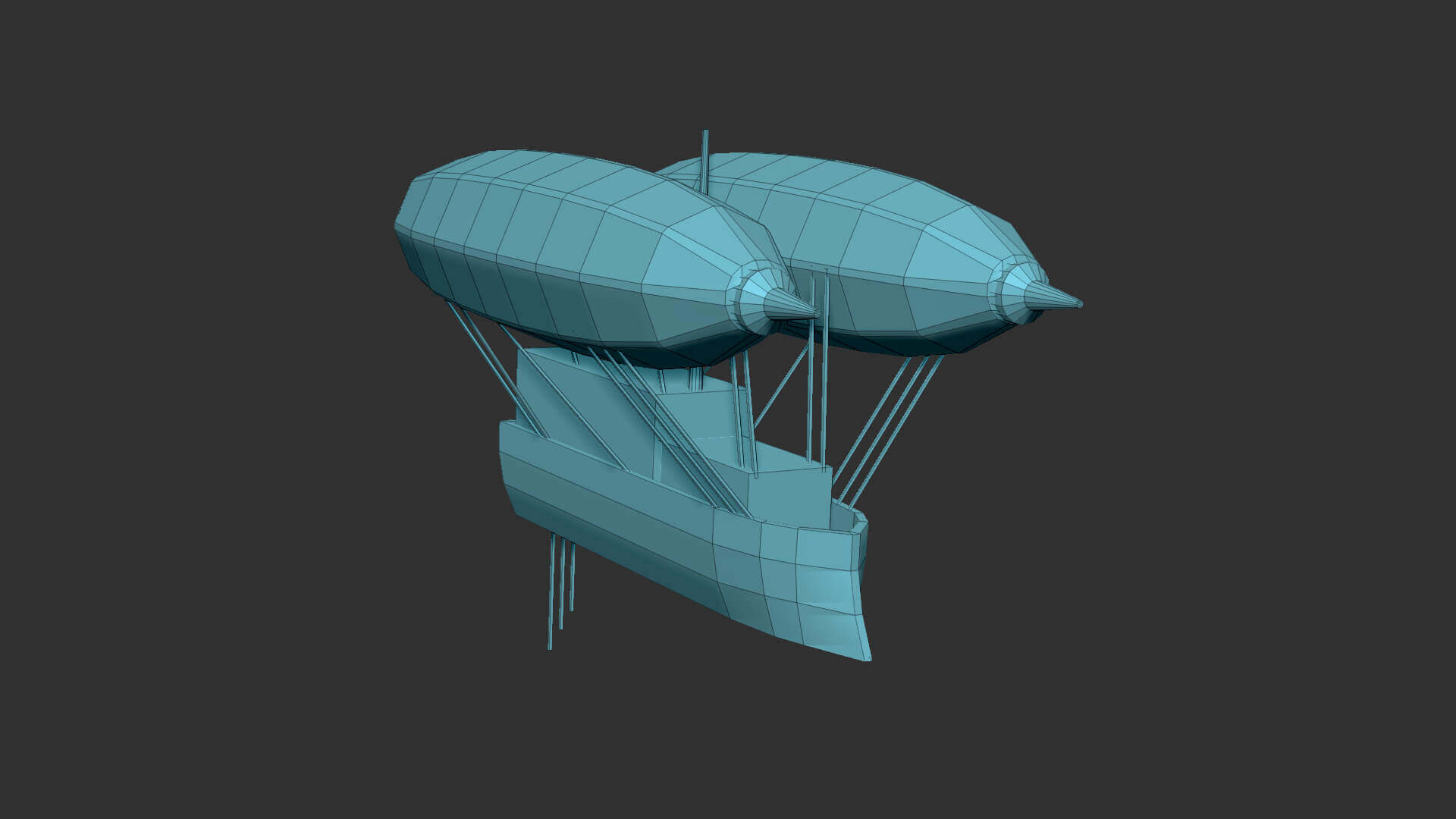 Steampunk Airship 05 - 3D Model by gsommer
