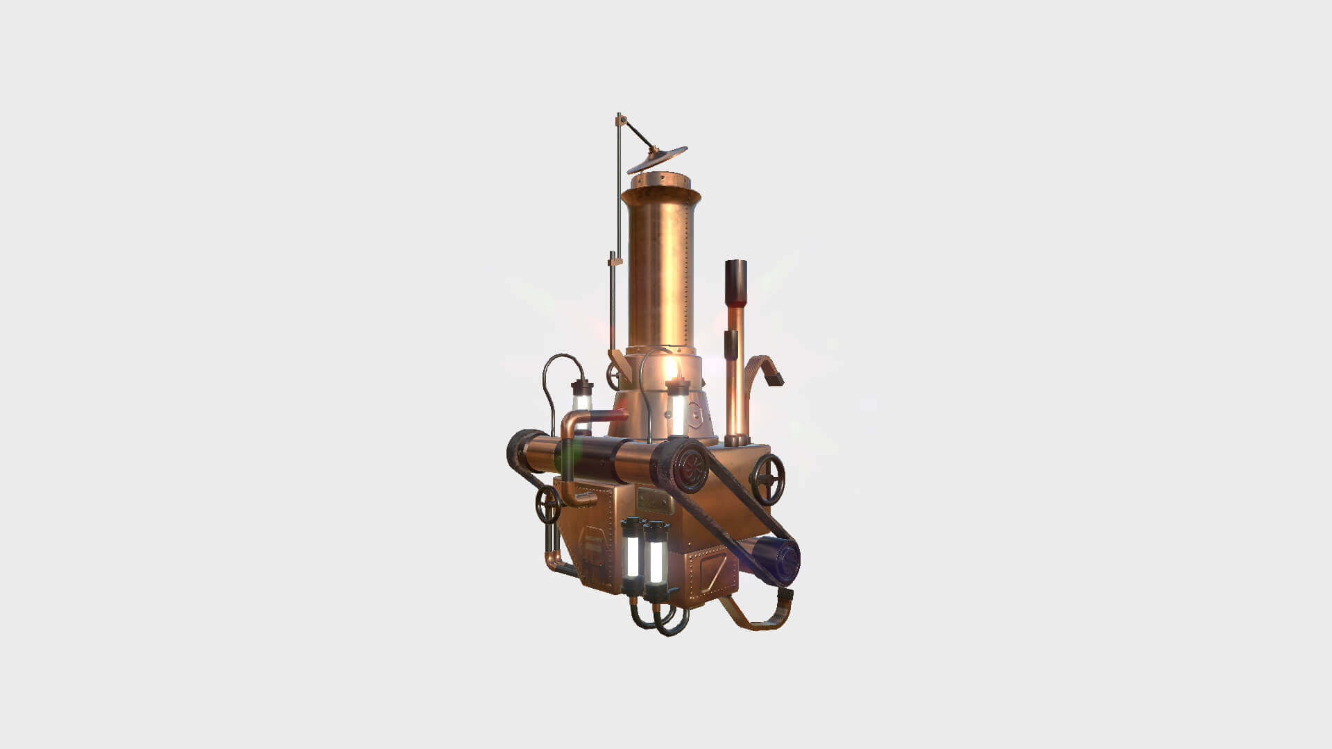 Steampunk Backpack 02 - Cooper 3D Model by gsommer