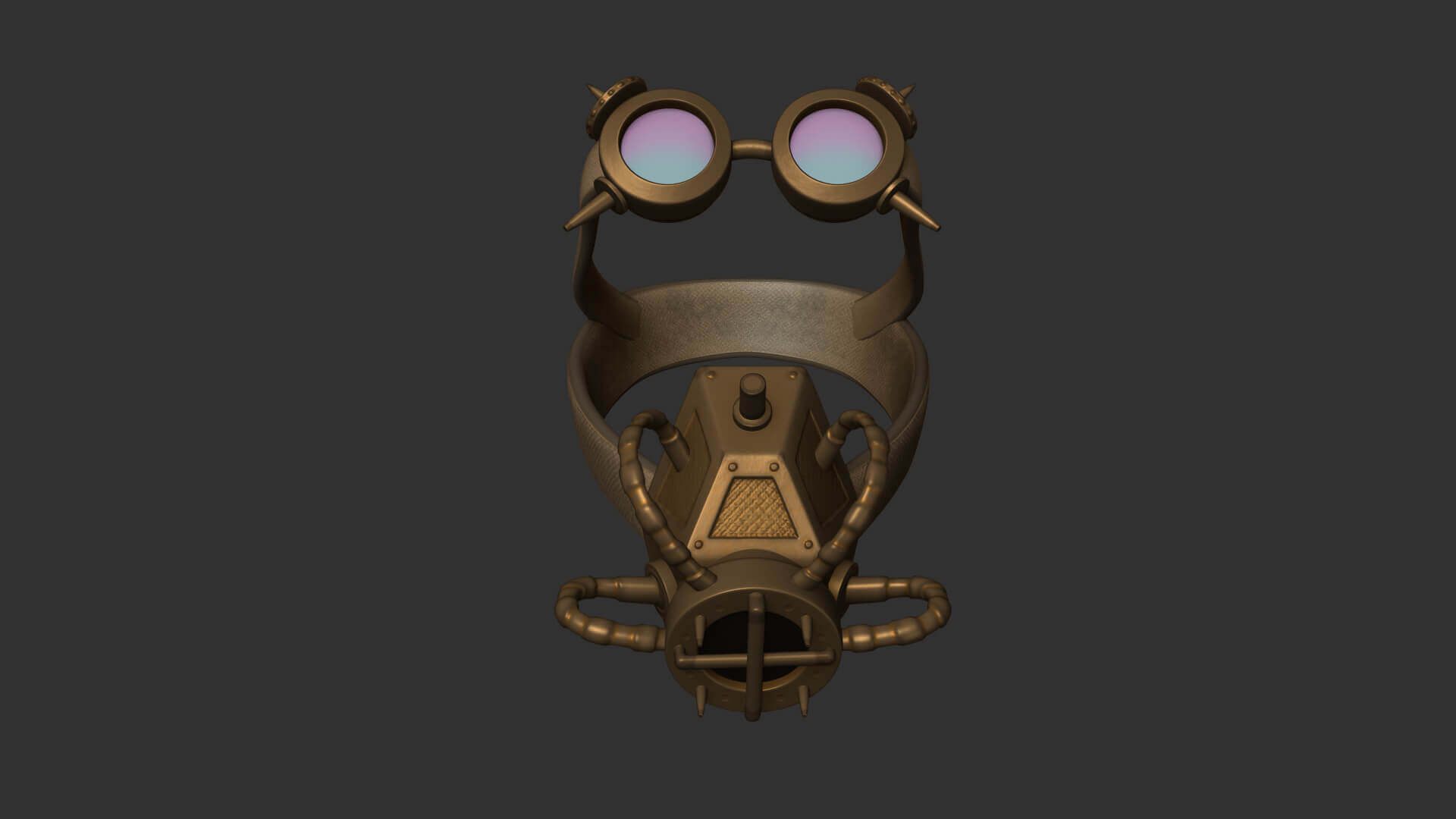 Steampunk Gas Mask - 3D Model by gsommer