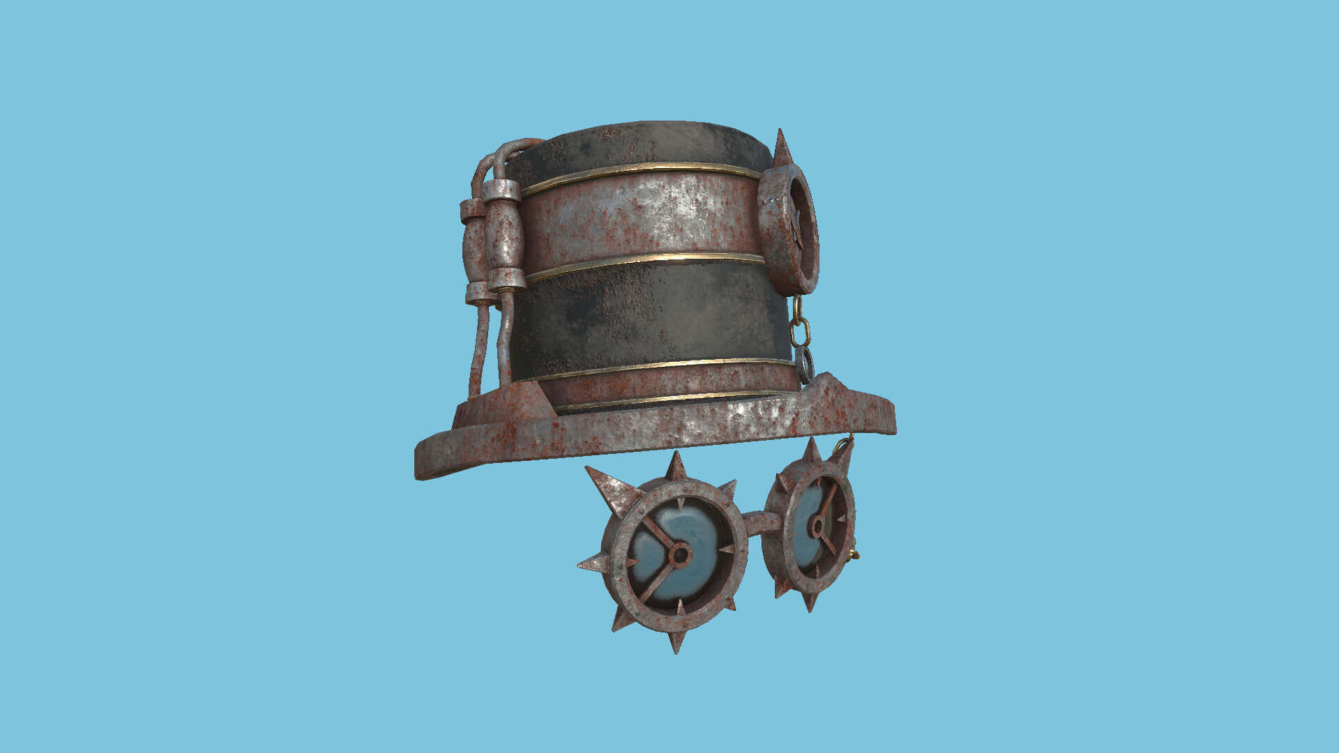Steampunk Hat 04 - Destroyed - 3D Model by gsommer