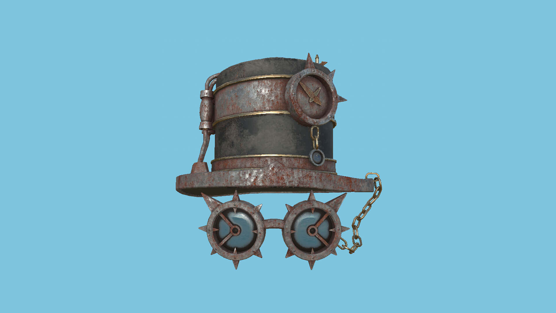 Steampunk Hat 04 - Destroyed - 3D Model by gsommer