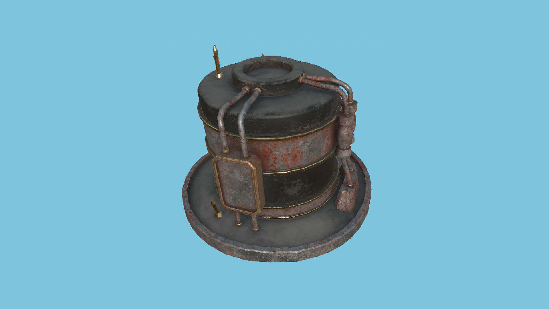 Steampunk Hat 04 - Destroyed - 3D Model by gsommer
