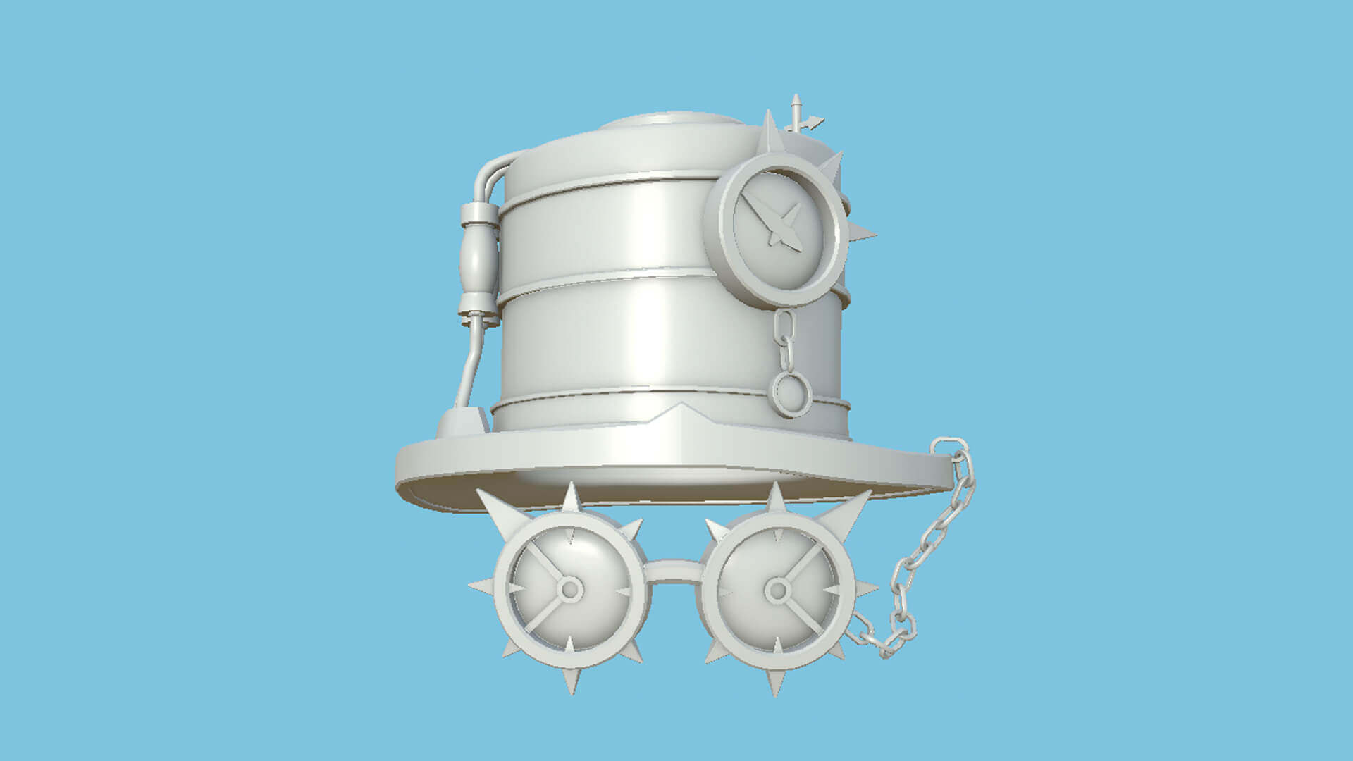 Steampunk Hat 04 - Destroyed - 3D Model by gsommer