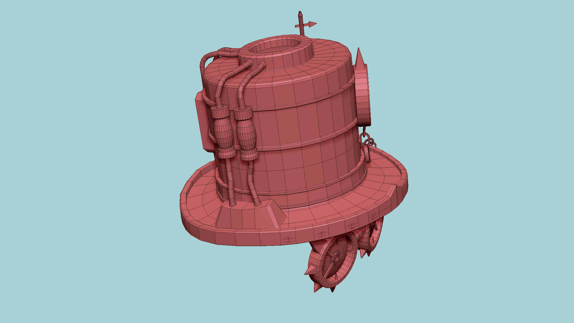 Steampunk Hat 08 - Gray 3D Model by gsommer