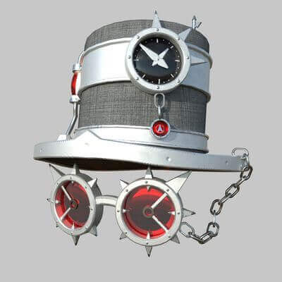 Steampunk Hat 08 - Gray 3D Model by gsommer